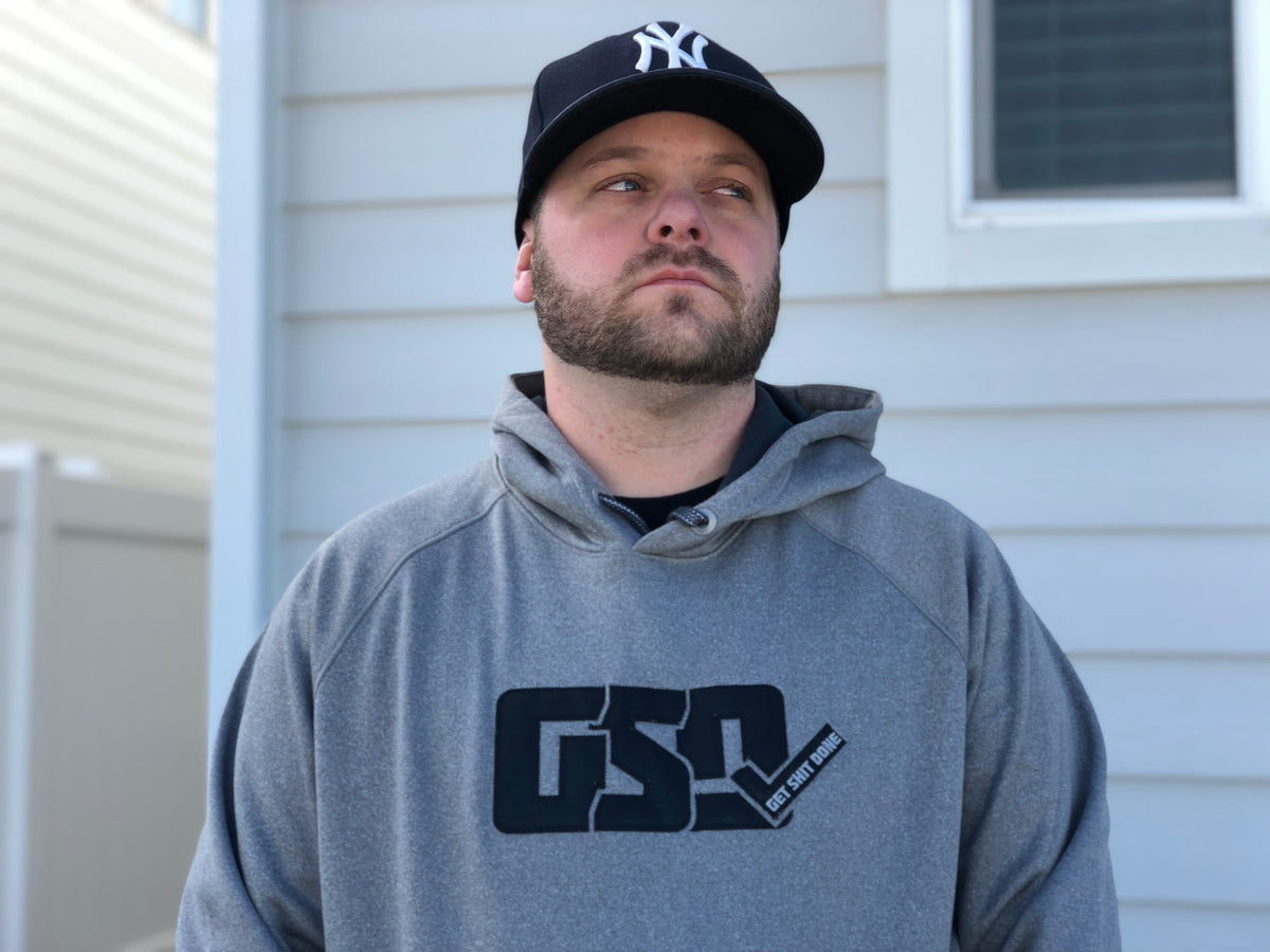 GSD Hoodie - Heather Grey / Black - "The Admiral" – GSD Gear