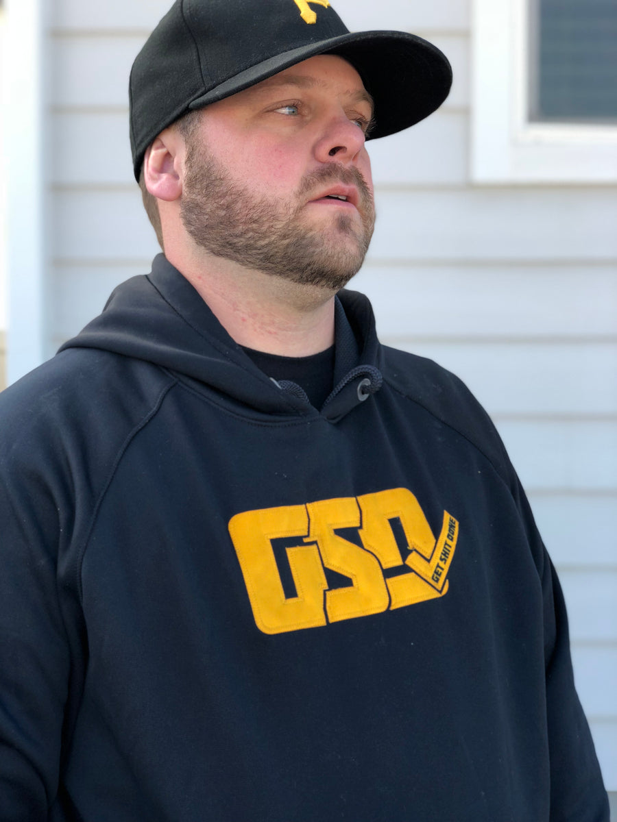 GSD Hoodie - Black / Athletic Gold - "Wiz" – GSD Gear